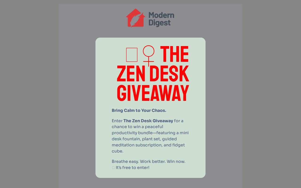 Zen Desk Giveaway